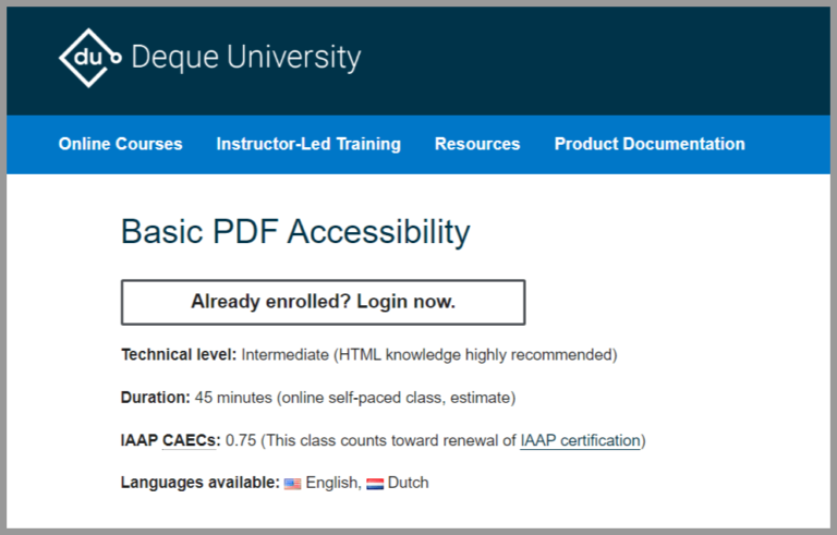 The Best PDF Accessibility Training Online | A.Checker