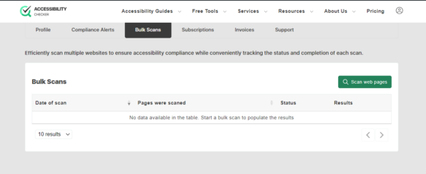 How to Use the Bulk Scan Feature on AccessibilityChecker